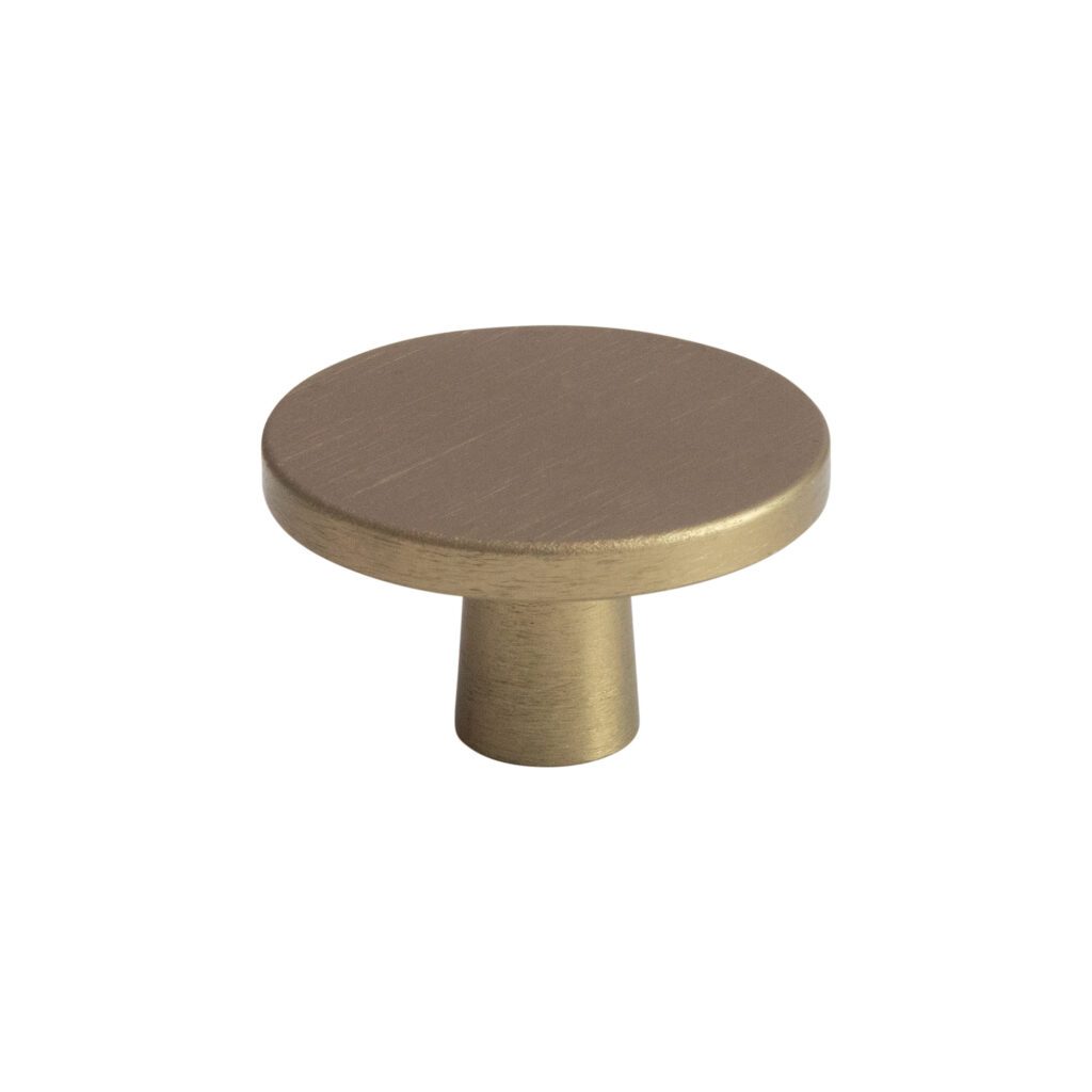 Plato Brushed Brass Knob - Dunvara Design