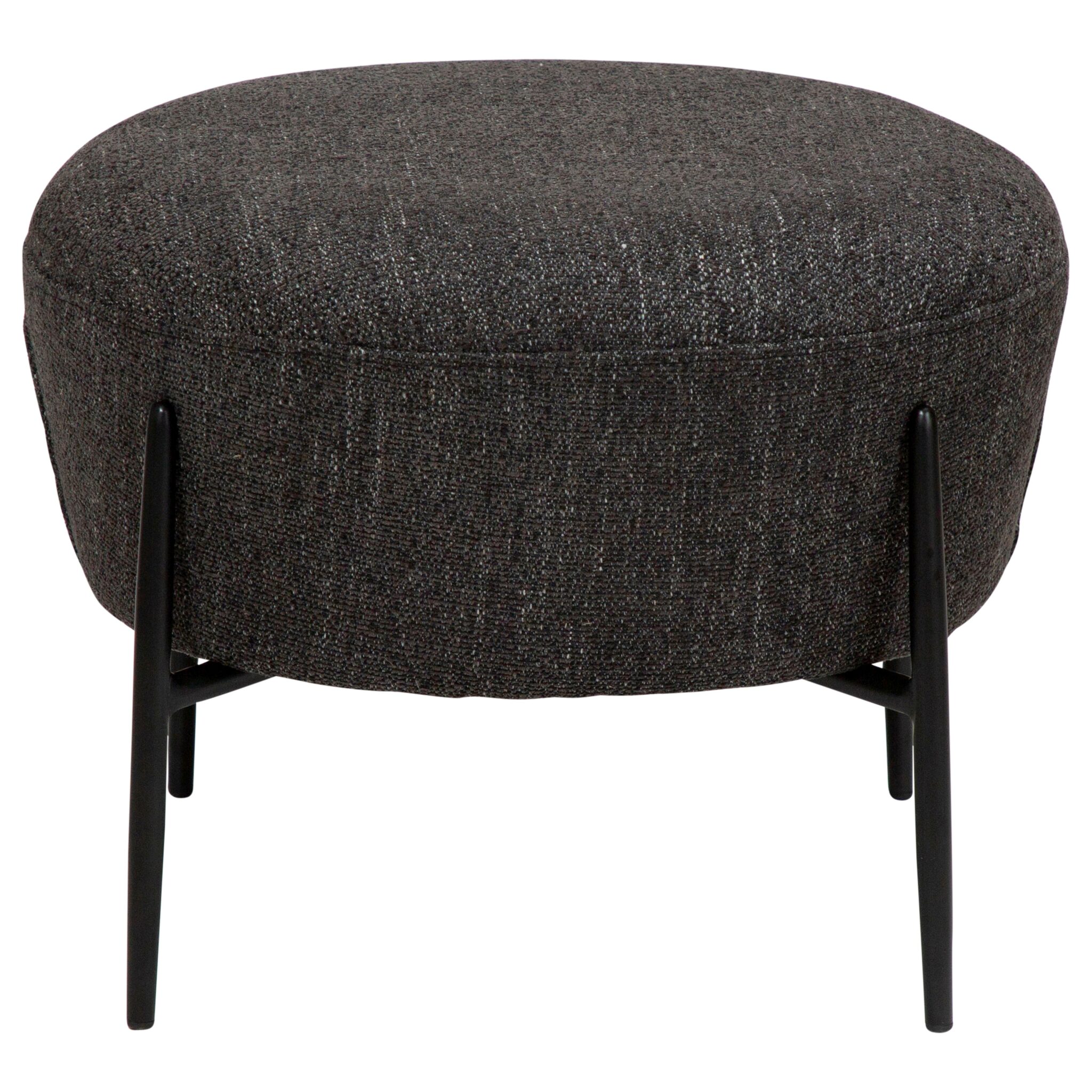 ORBIT Footstool - with Black Metal Legs - Dunvara Kitchen & Interior Design